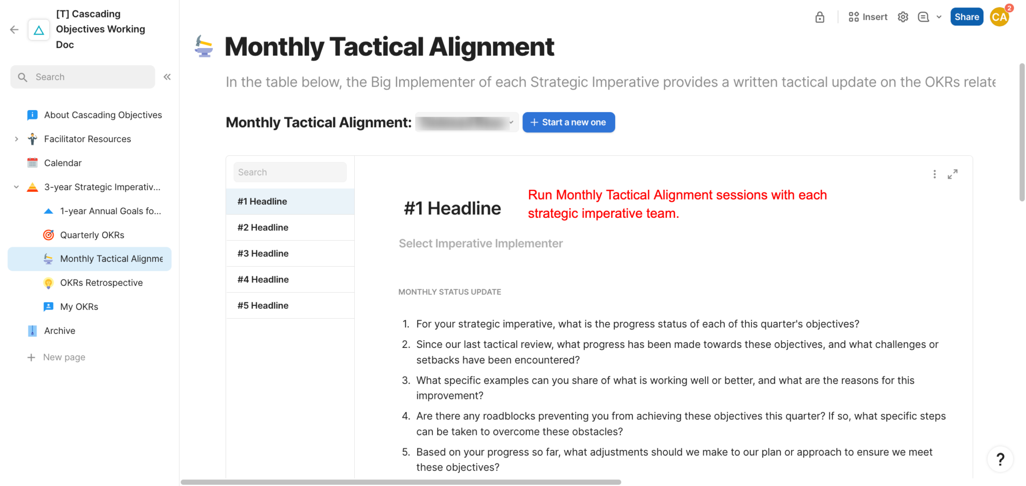 Cascading Objectives (OKRs) - Organizational Physics